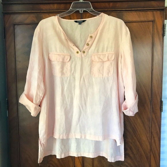 Ellen Tracy | Tops | Ellen Tracy Xxl Linen Peach Colored Top | Poshmark